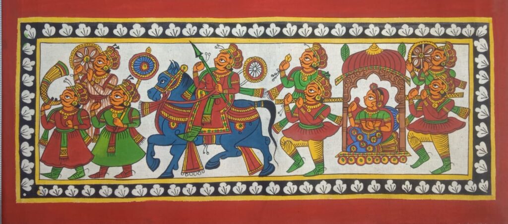 Doli #2 - Phad painting (18" x 8") - International Indian Folk Art ...