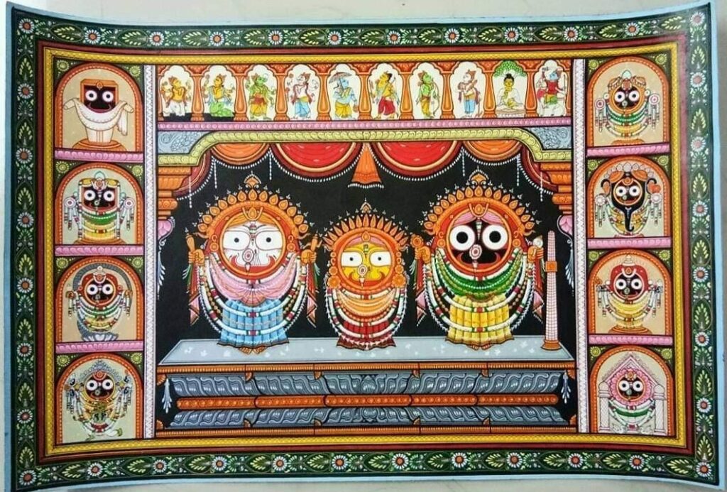 Jagannath Ji - Pattachitra painting (40" x 28") - International Indian ...
