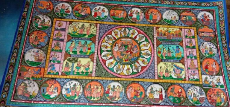 Ramayana Story - Pattachitra painting (36" x 24") - International ...