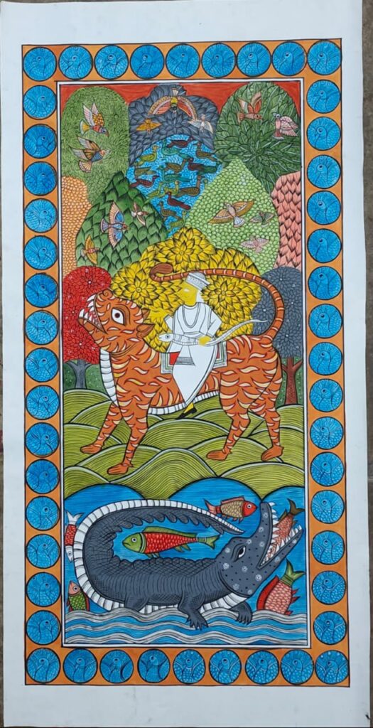 Gazi Pir - Pattachitra painting (2ft x 4 ft) - International Indian ...