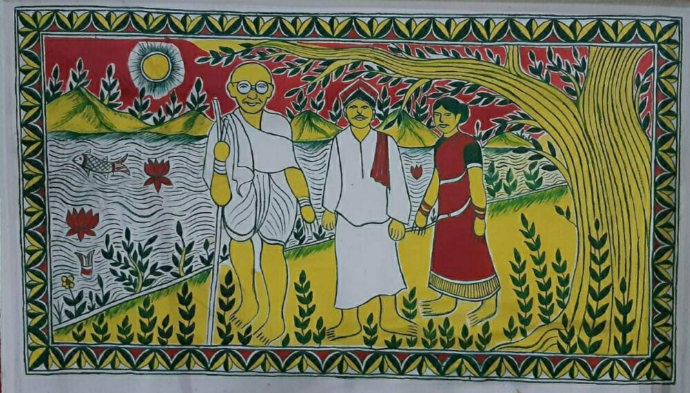 Manjusha Painting #4 (6ft x 4ft) - International Indian Folk Art Gallery