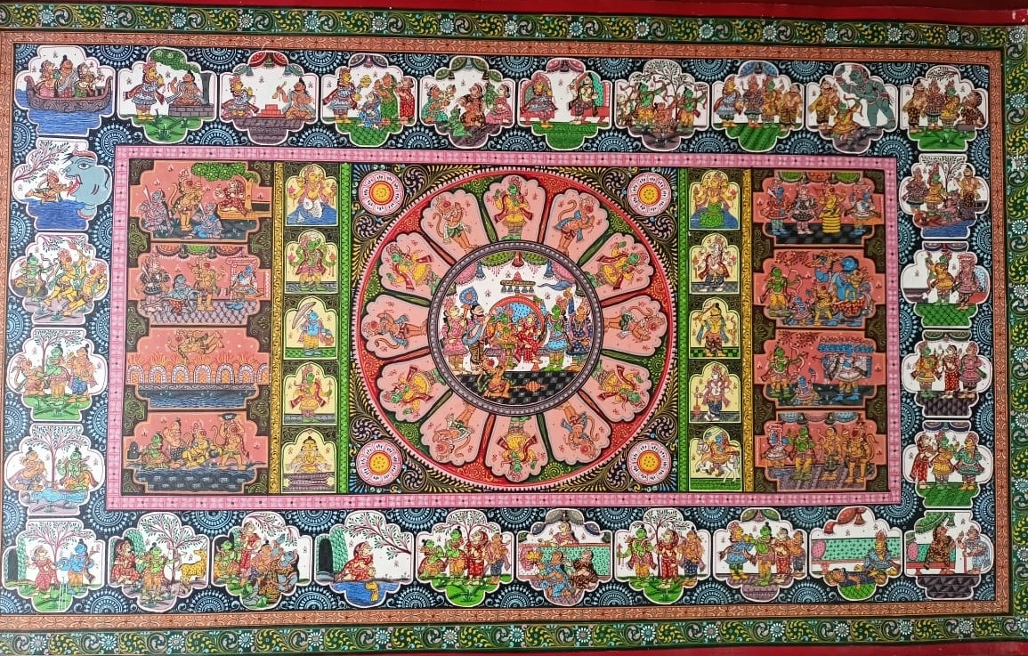 Ramayana Story #1 – Pattachitra painting (36″ x 24″) - International ...