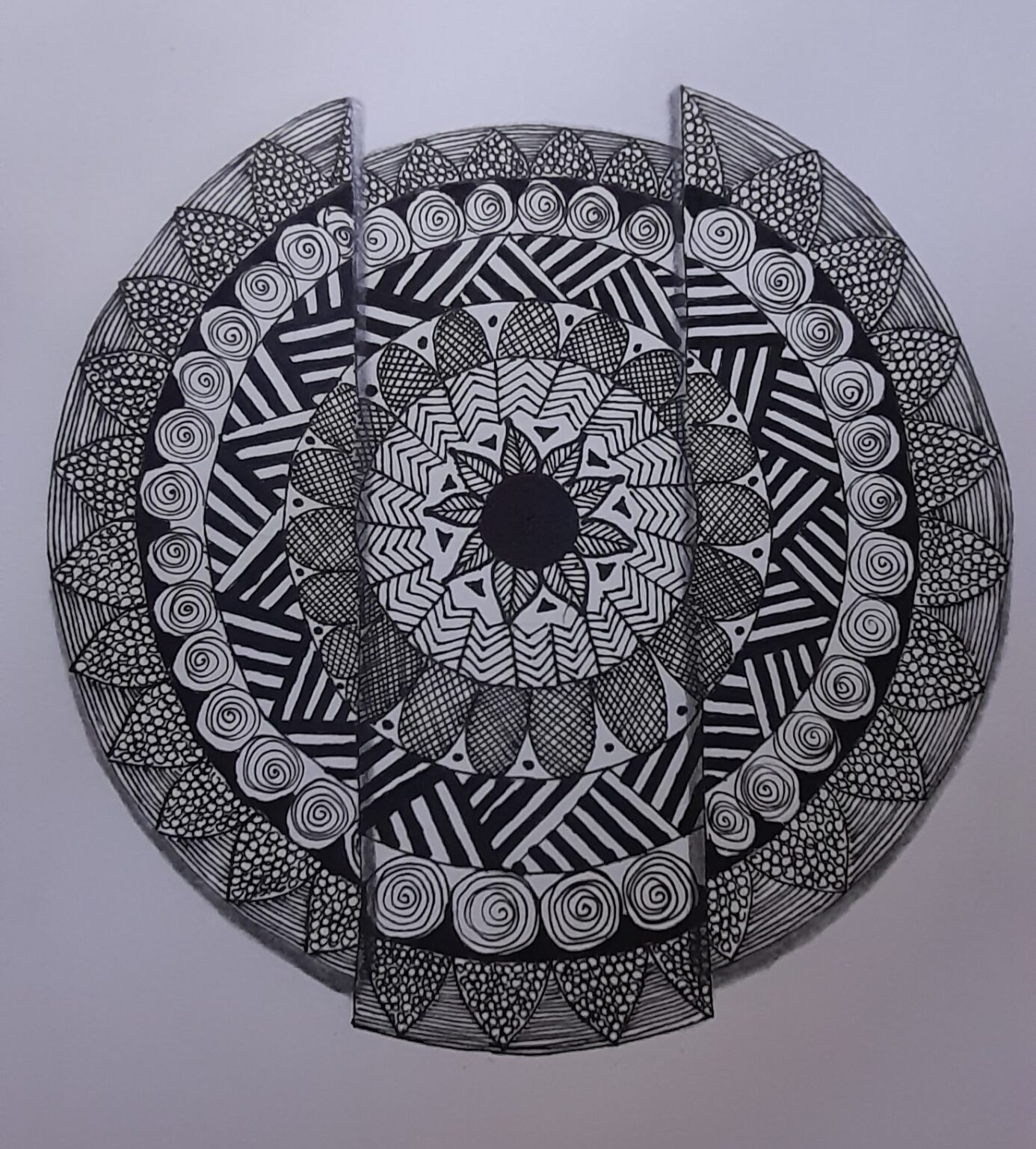 3D broken mandala art - International Indian Folk Art Gallery