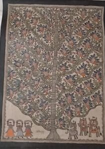 Tree of Life #1 - Madhubani painting (22" x 30") - International Indian ...
