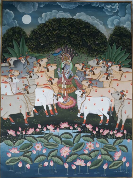 Srinath Ji #15 - Pichwai painting (22" x 34") - International Indian ...
