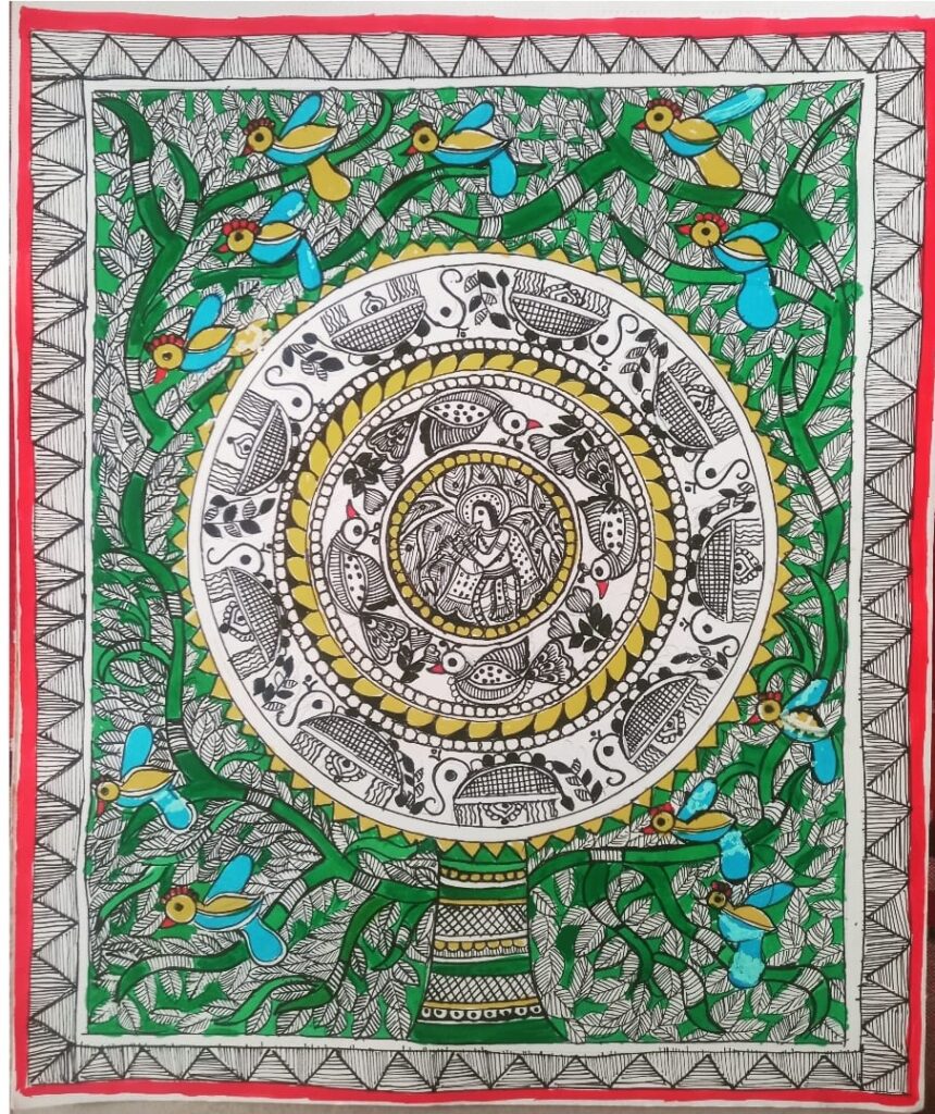 Tree of Life #2 - Madhubani painting (30cms x 42cms) - International ...
