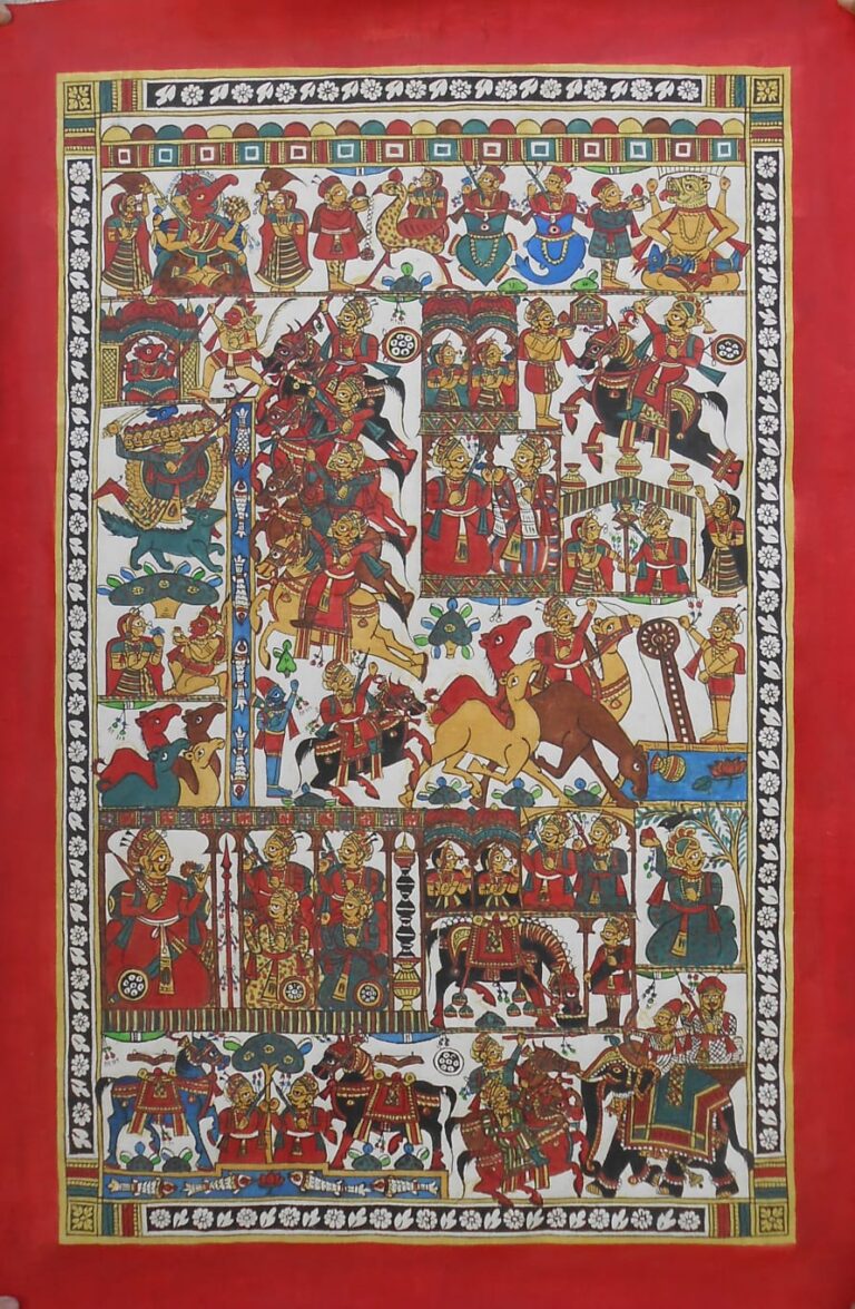 Pabuji Maharaj Phad #4 - Phad painting (36" x 24") - International ...