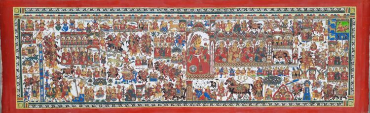 Pabuji Maharaj Phad #1 - Phad painting (87" x 27") - International ...