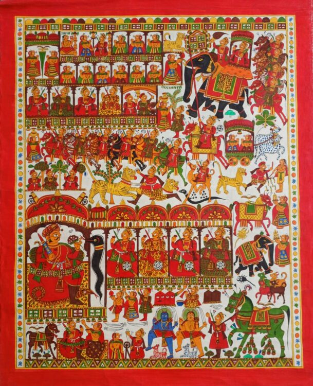 Folk God Devnarayan #3 - Phad paintings (44" x 55") - International ...