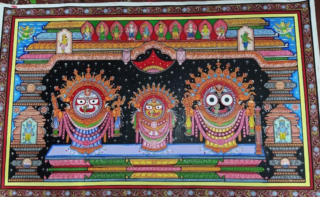 Jagannath Suna Besh - Pattachitra painting (4ft x 2.5ft ...