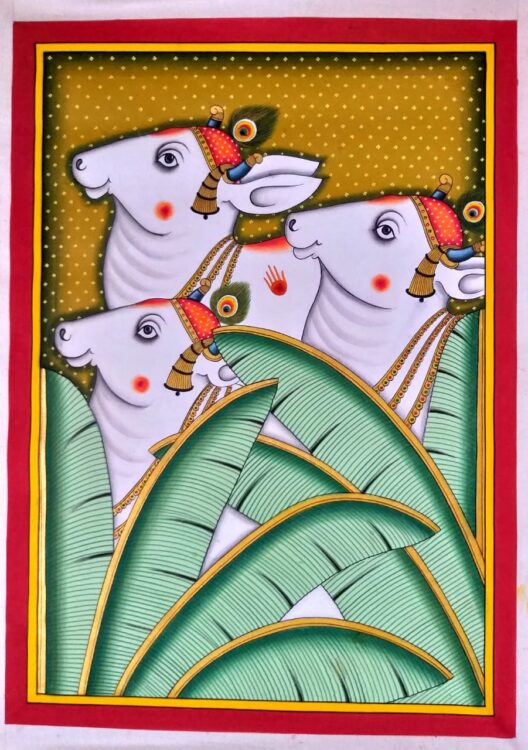 Krishna's Cows #3 - Pichwai Painting (1.5ft x 2ft) - International ...