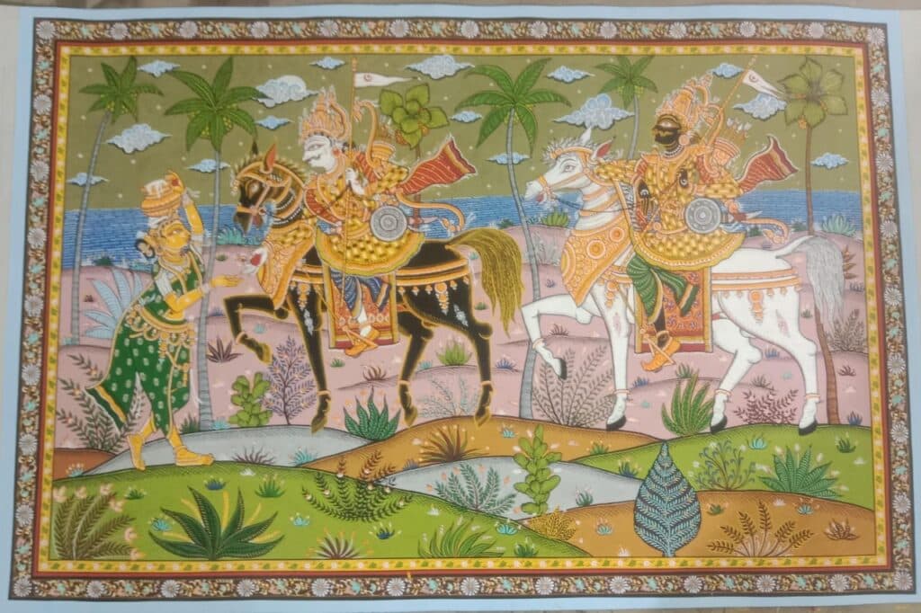 Kanchi Aabhijan - Pattachitra painting (36" x 24") - International ...