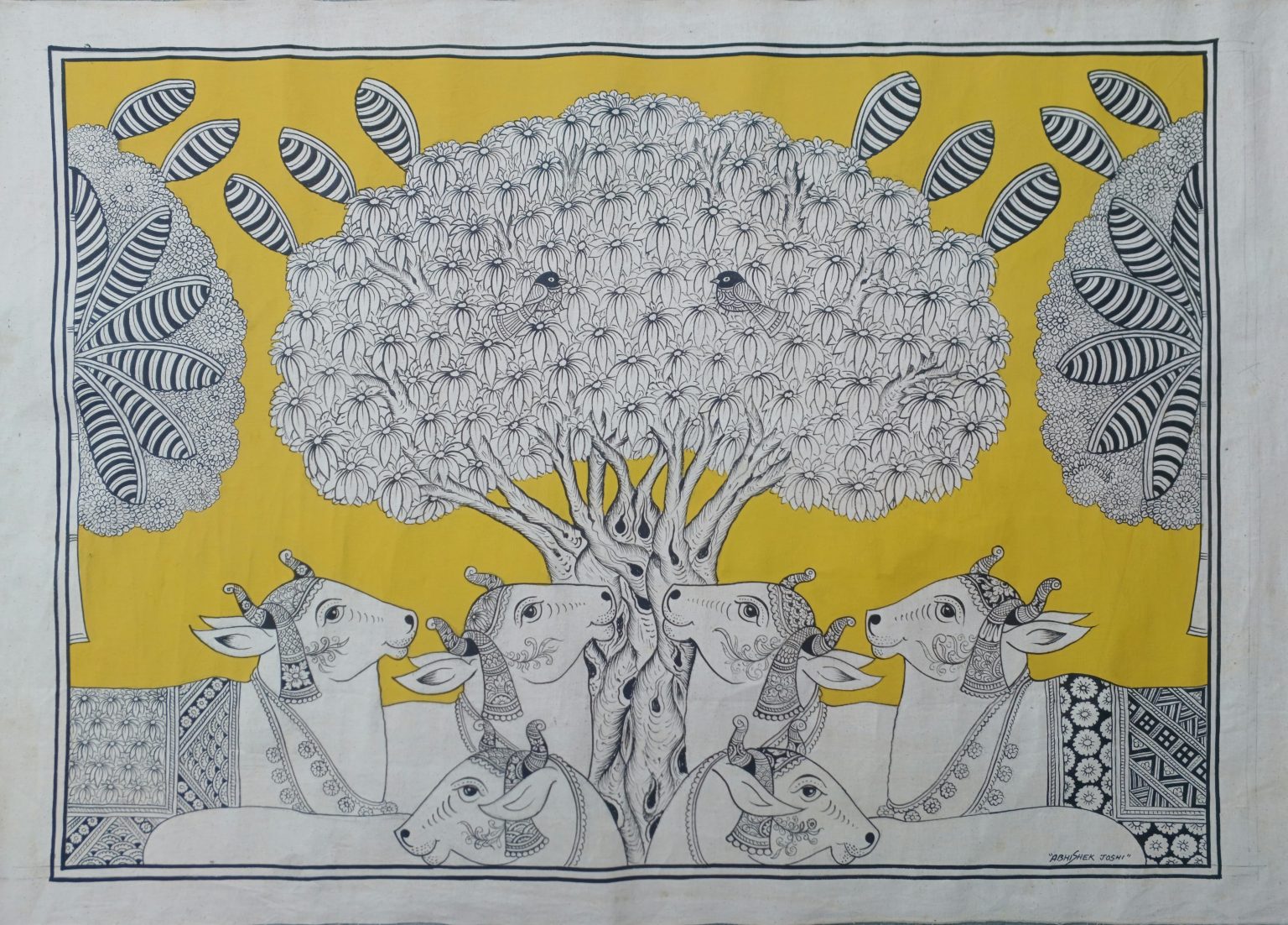Tree of Life #2 - Phad painting (2ft x 3ft) - International Indian Folk ...