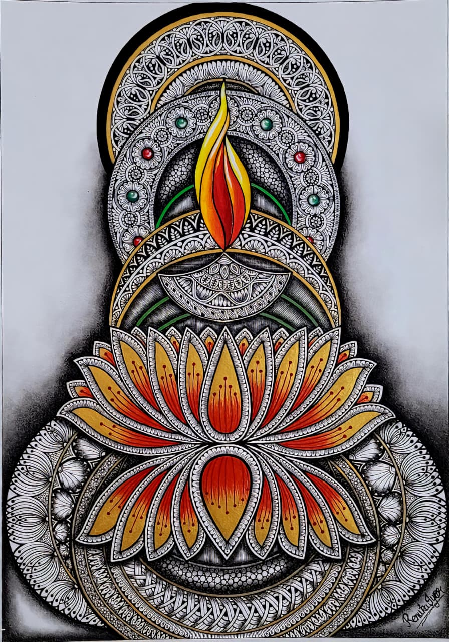 Cosmic Lotus Enlightenment (Jyothi Padma Mandala) - 3D Fusion Mandala ...